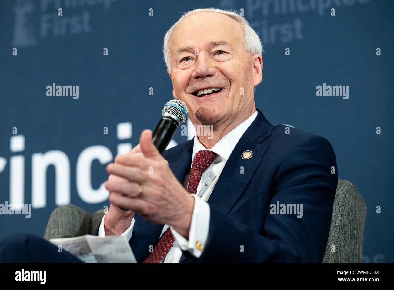 Washington, United States. 25th Feb, 2024. Asa Hutchinson, 46th ...