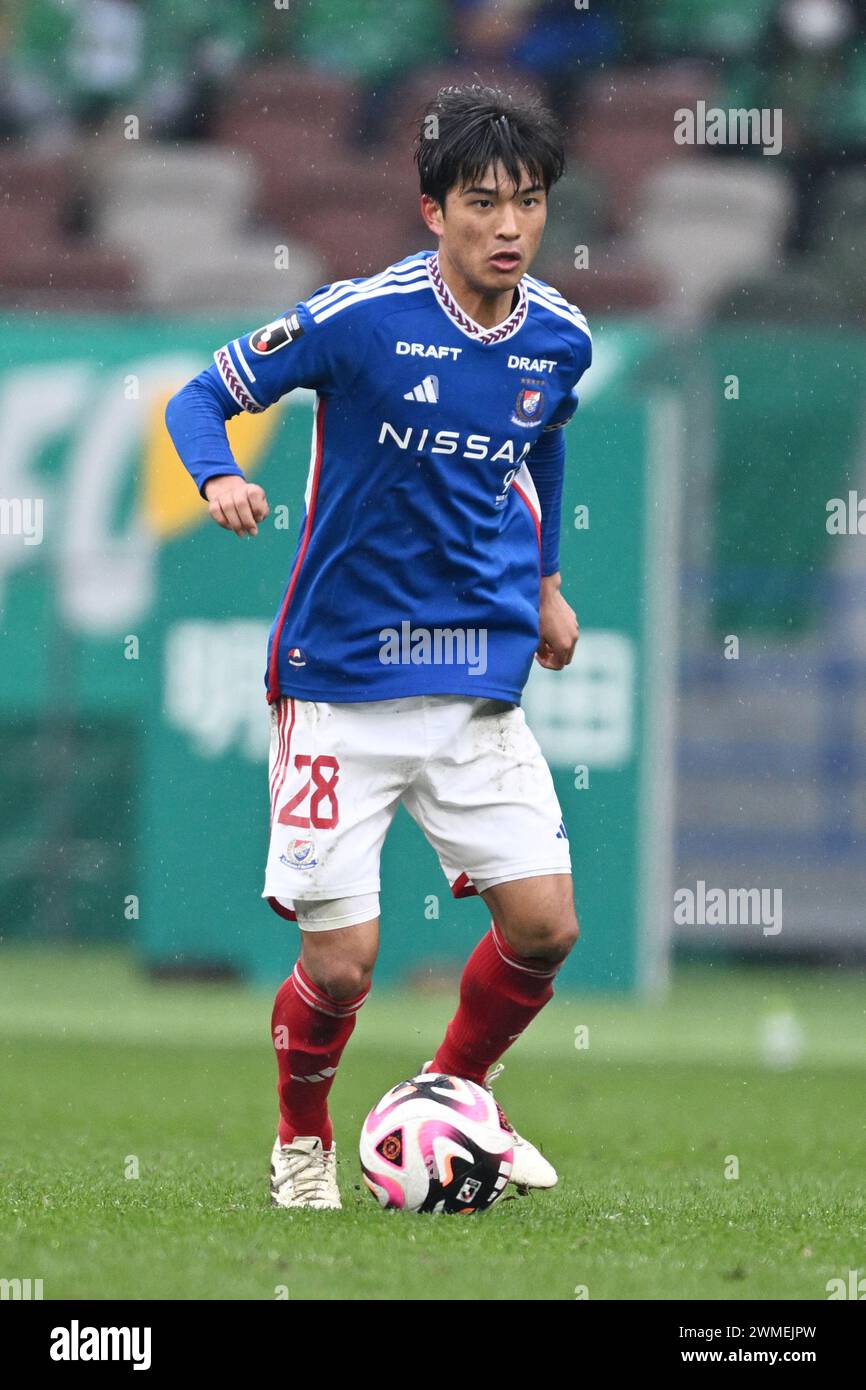 National Stadium, Tokyo, Japan. 25th Feb, 2024. Riku Yamane (F.Marinos ...