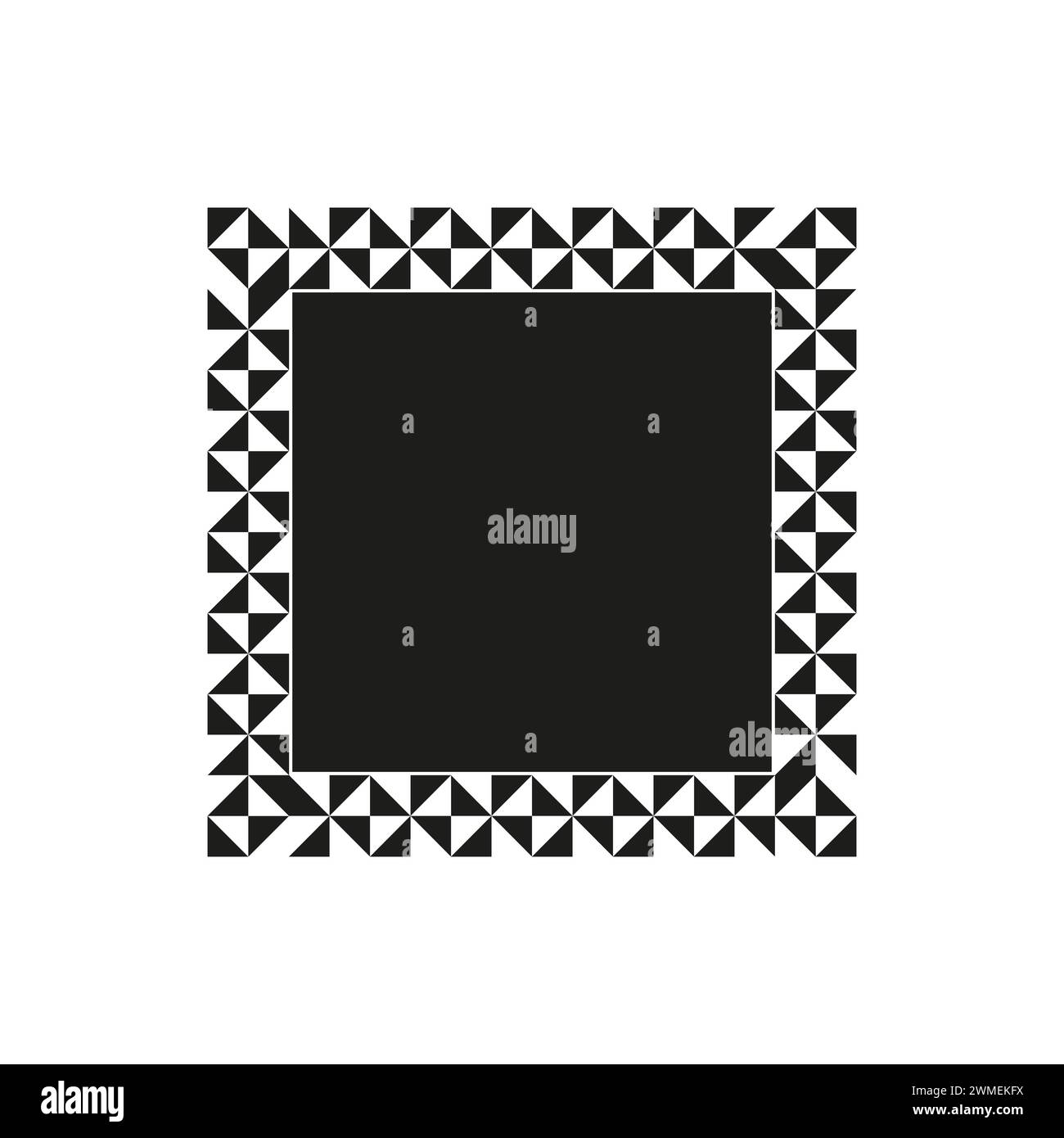 Geometric border, square frame, modern design. Symmetric pattern ...