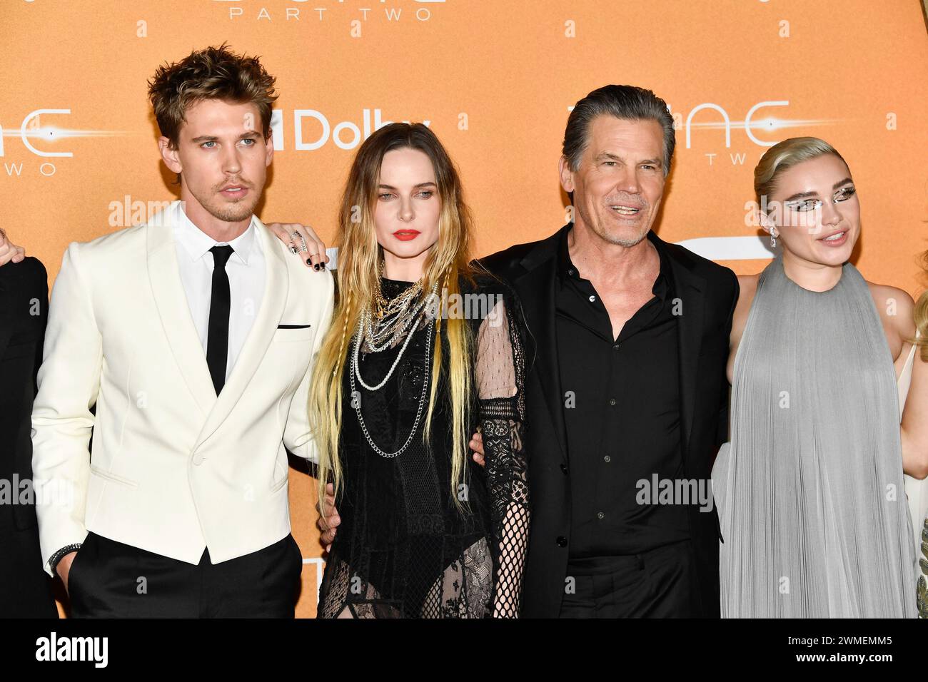 Austin Butler, left, Rebecca Ferguson, Josh Brolin and Florence Pugh attend the premiere of ...
