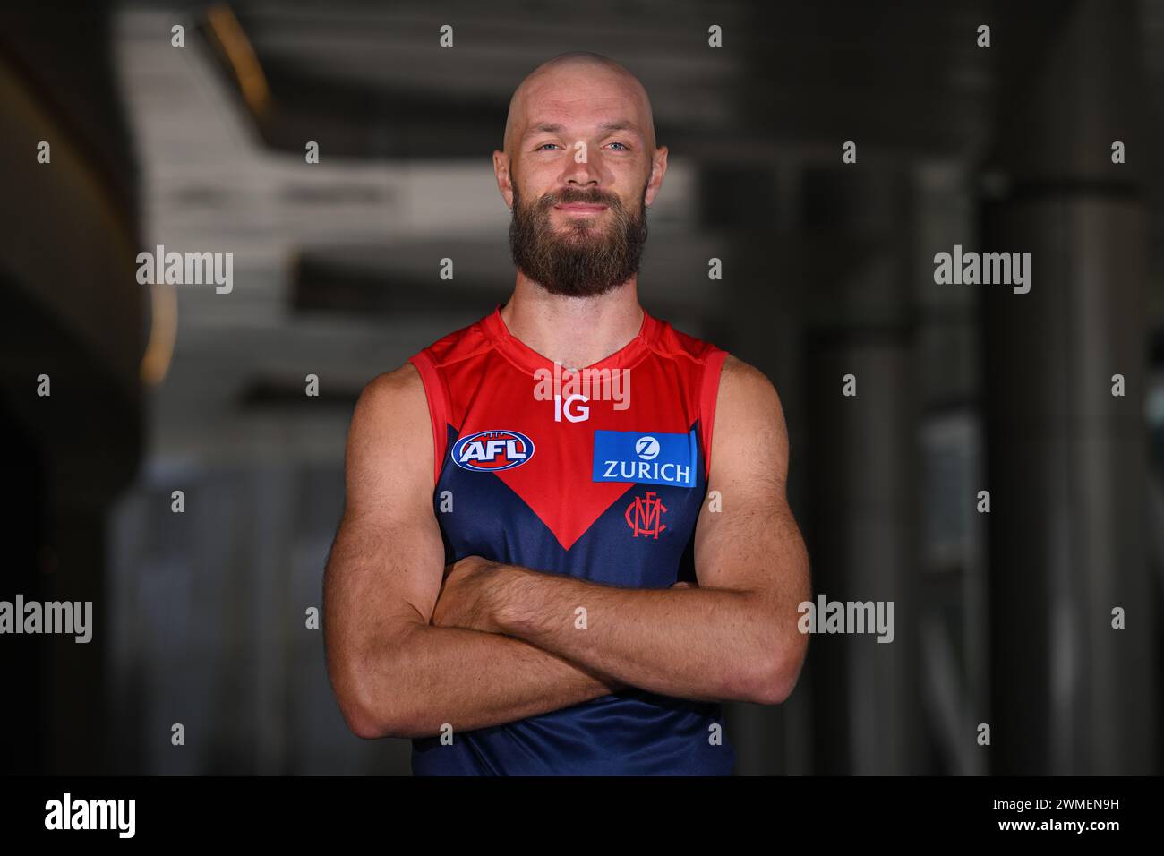 Melbourne, Australia. 26th Feb, 2024. Max Gawn of the Demons poses for ...