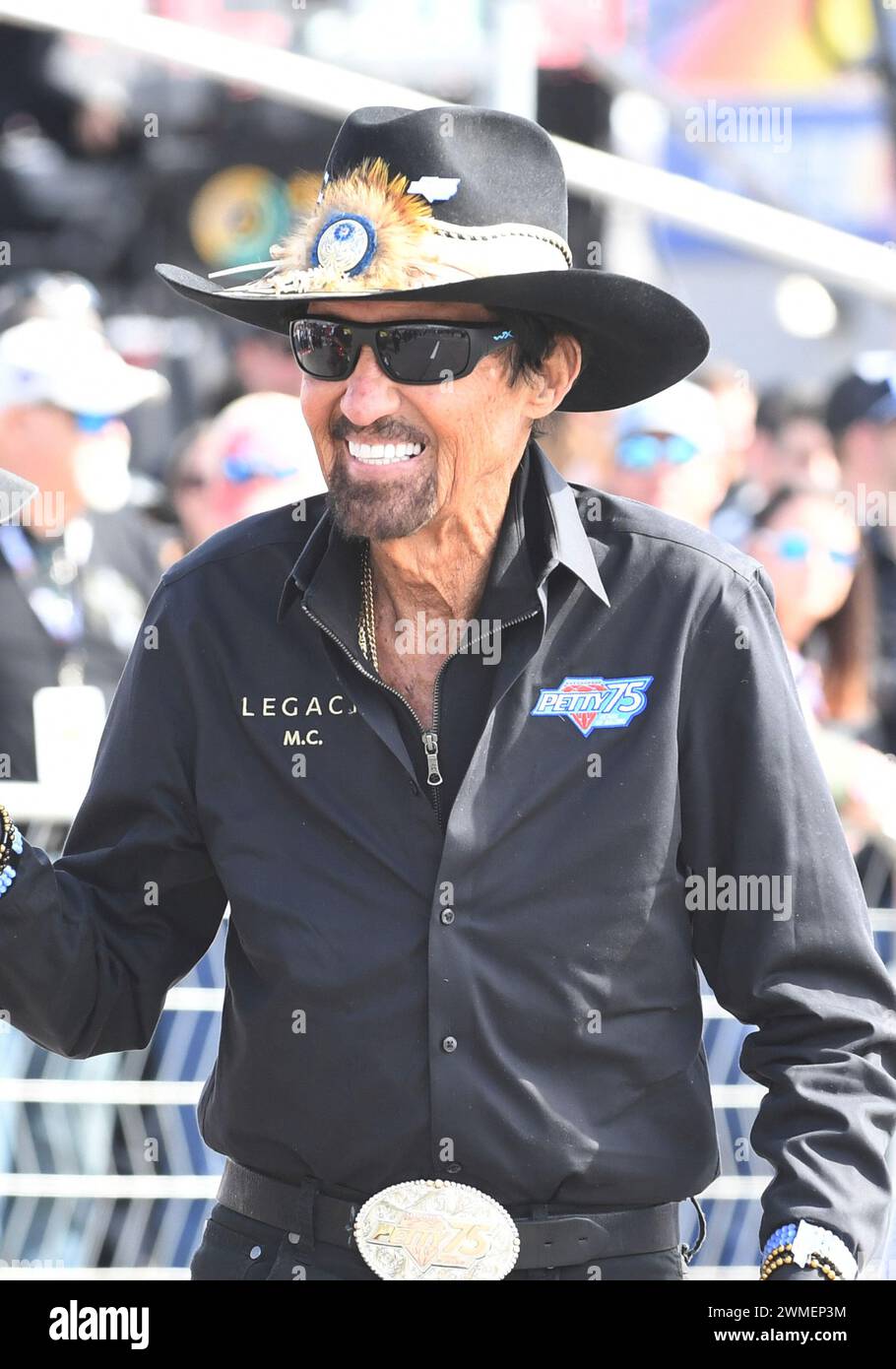 ATLANTA, GA - FEBRUARY 25: Richard Petty looks on prior to the running ...