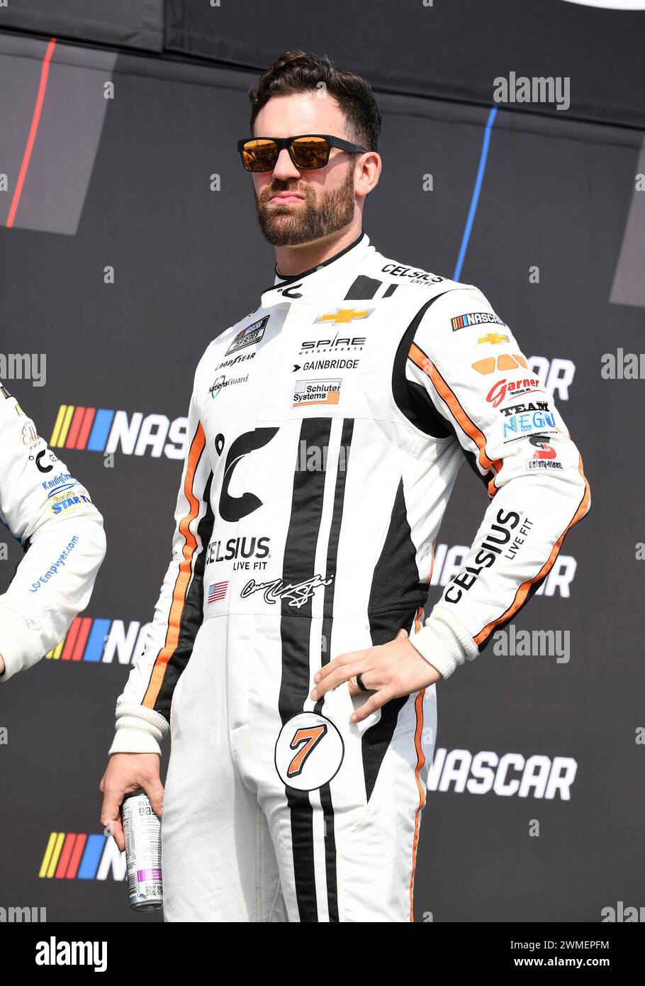 ATLANTA, GA - FEBRUARY 25: Corey LaJoie (#7 Spire Motorsports Celsius ...