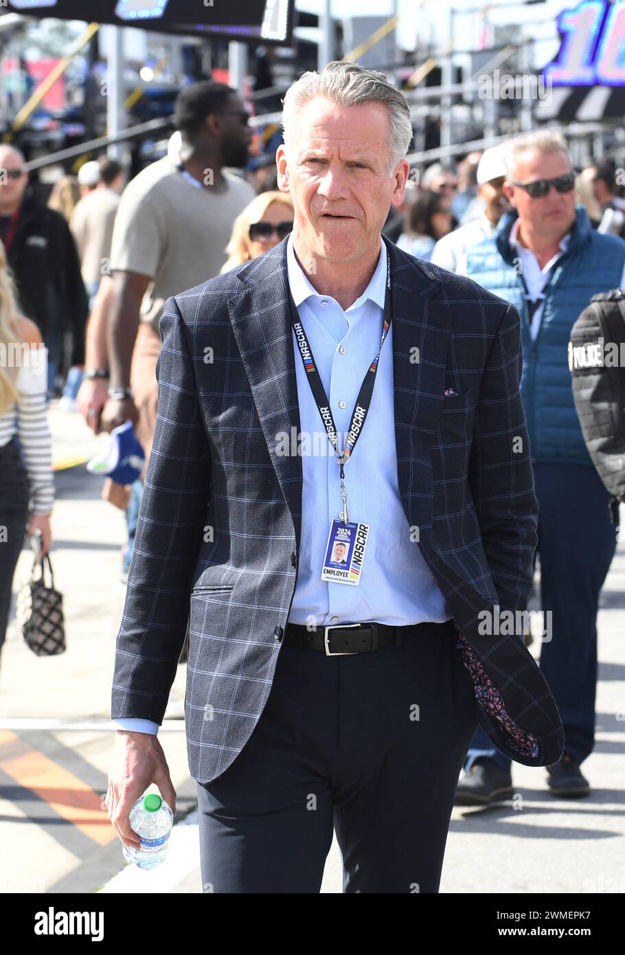 ATLANTA, GA - FEBRUARY 25: NASCAR President Steve Phelps looks on prior ...
