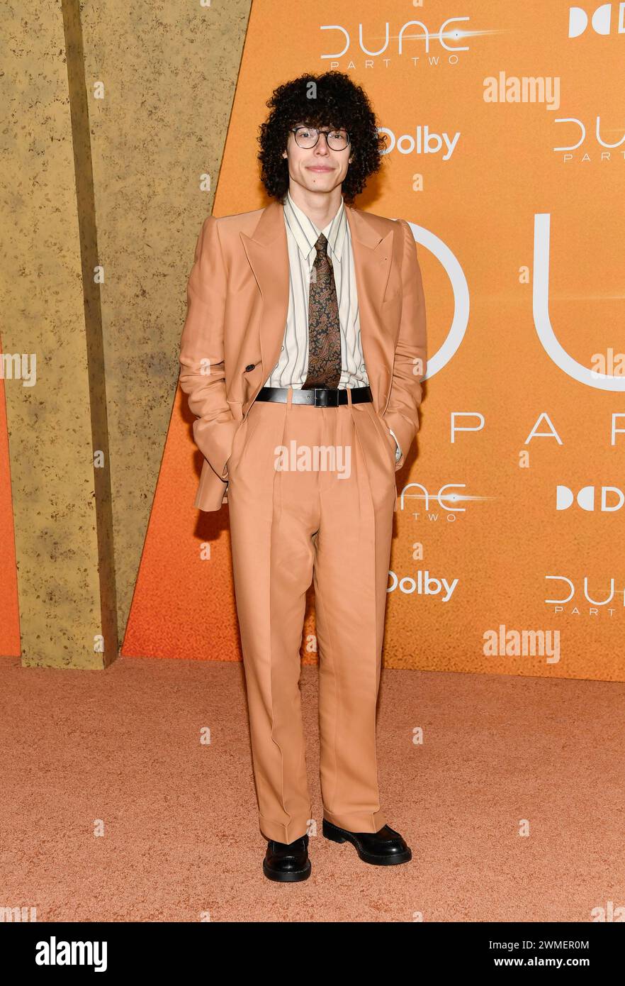 Reece Feldman attends the premiere of "Dune: Part Two" at Lincoln ...