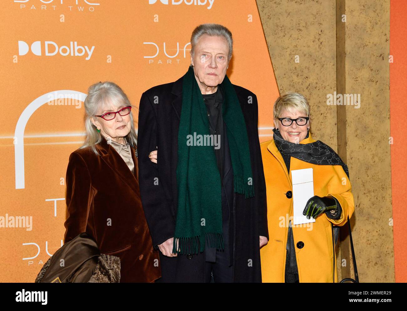 Christopher Walken, center, wife Georgianne Walken, left, and a guest ...
