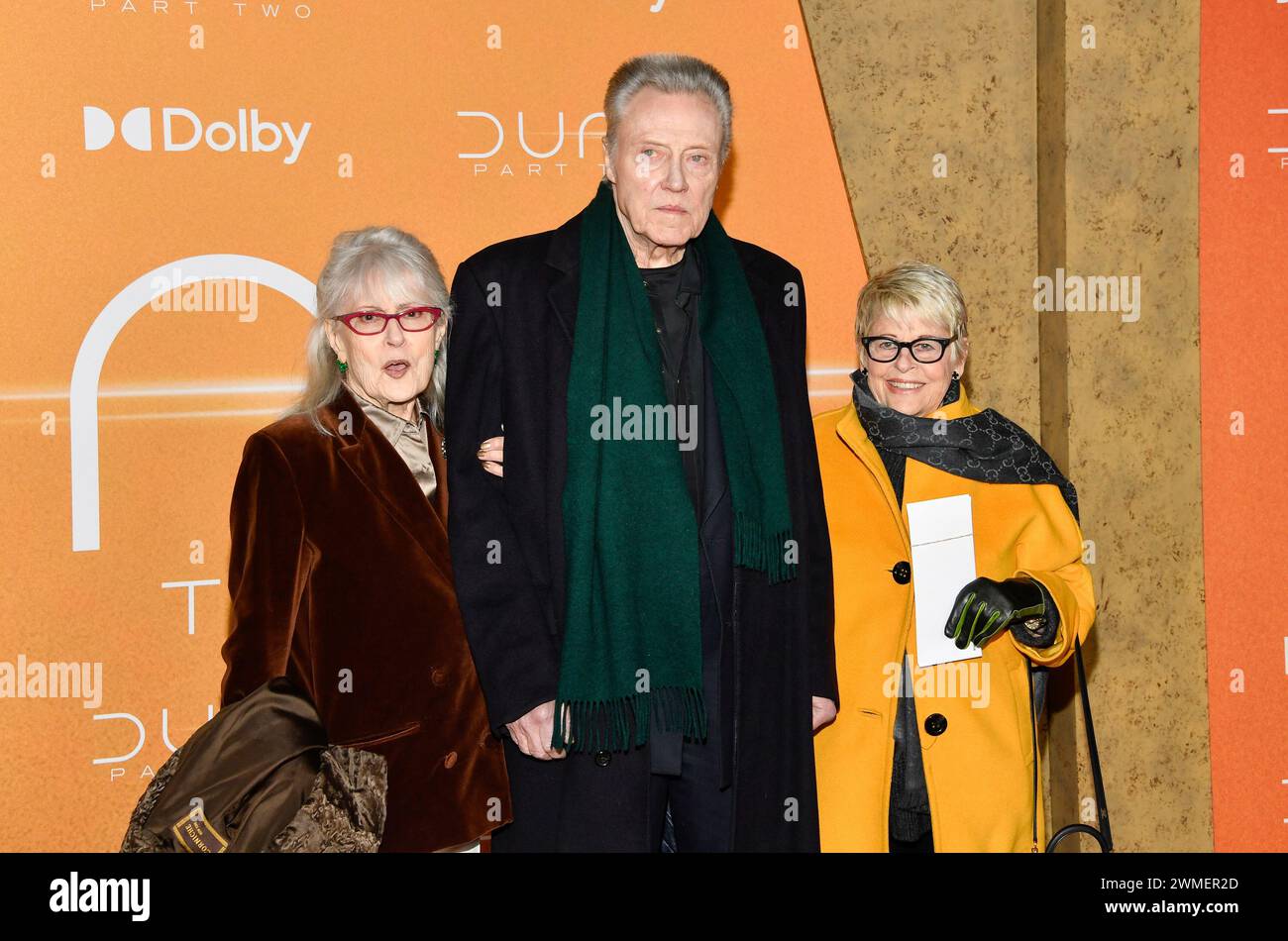 Christopher Walken, center, wife Georgianne Walken, left, and a guest ...