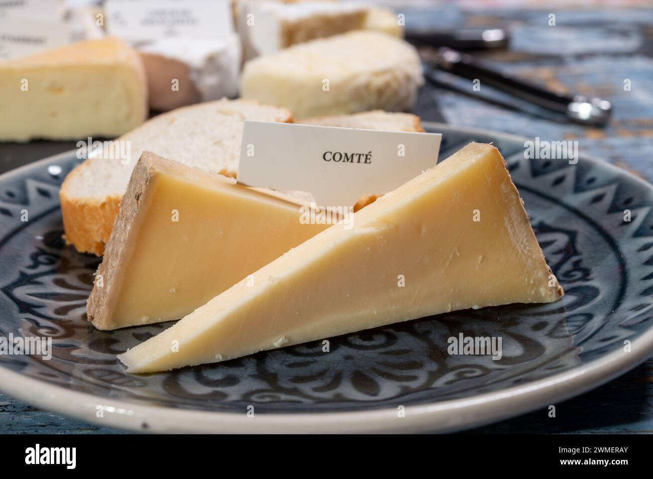 French cheese Comte, three varieties 1 year matured Prestige, fruity ...