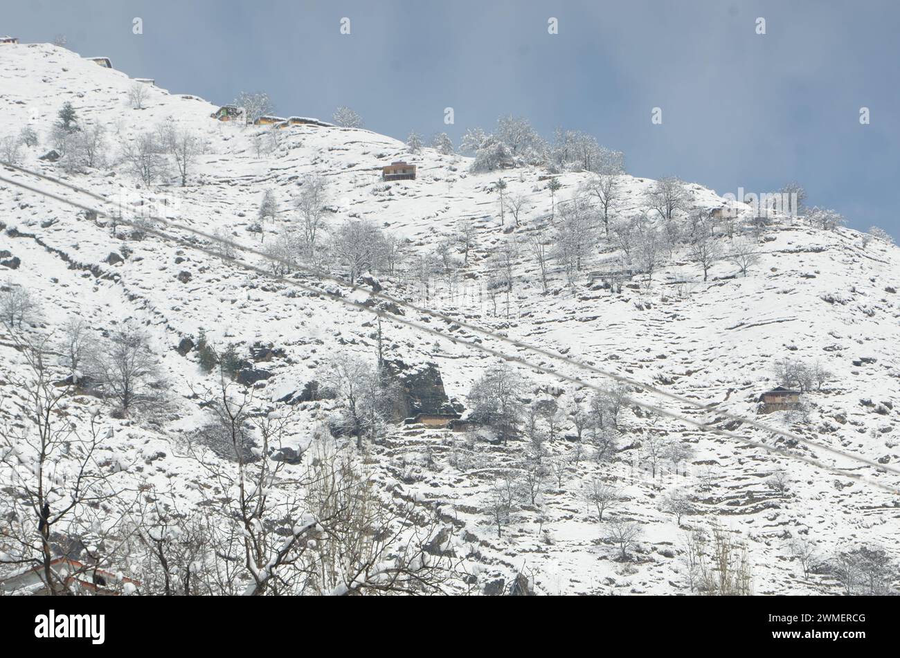heavy snowfall in hilly areas of KP Pakistan Stock Photo - Alamy