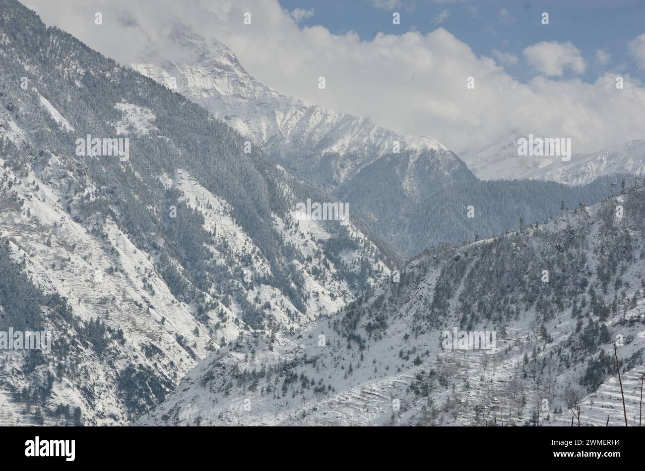 Snowy peaks and snowy valley hi-res stock photography and images - Alamy