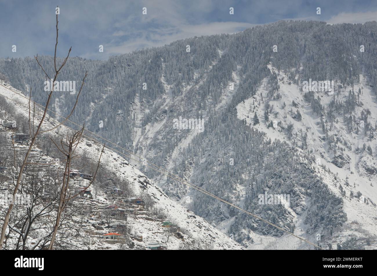 heavy snowfall in hilly areas of KP Pakistan Stock Photo - Alamy