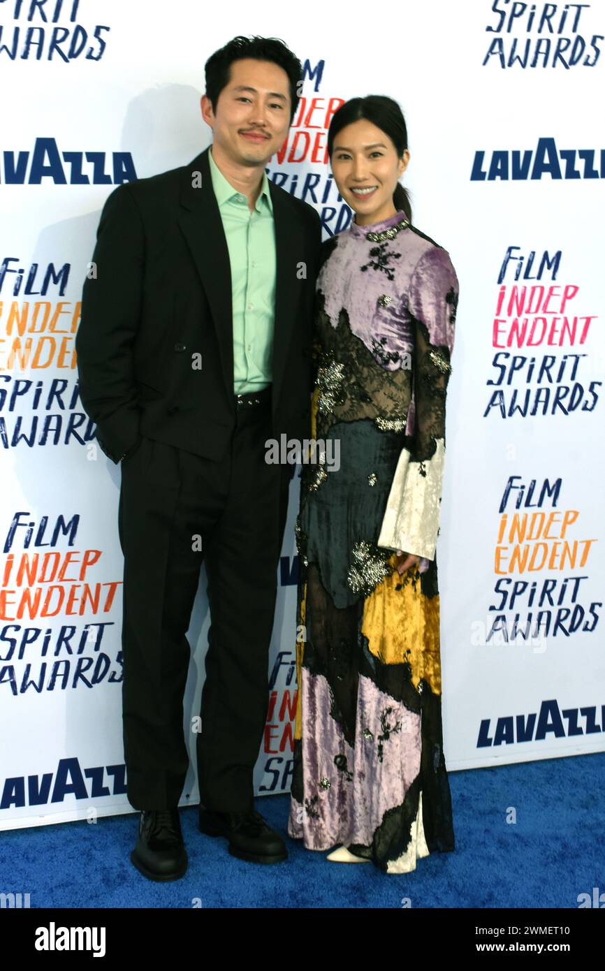 Santa Monica, California, USA 25th February 2024 Actor Steven Yeun and ...