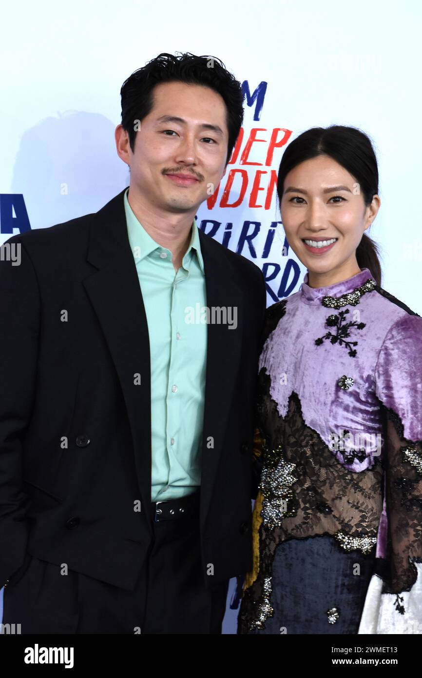 Santa Monica, California, USA 25th February 2024 Actor Steven Yeun and ...