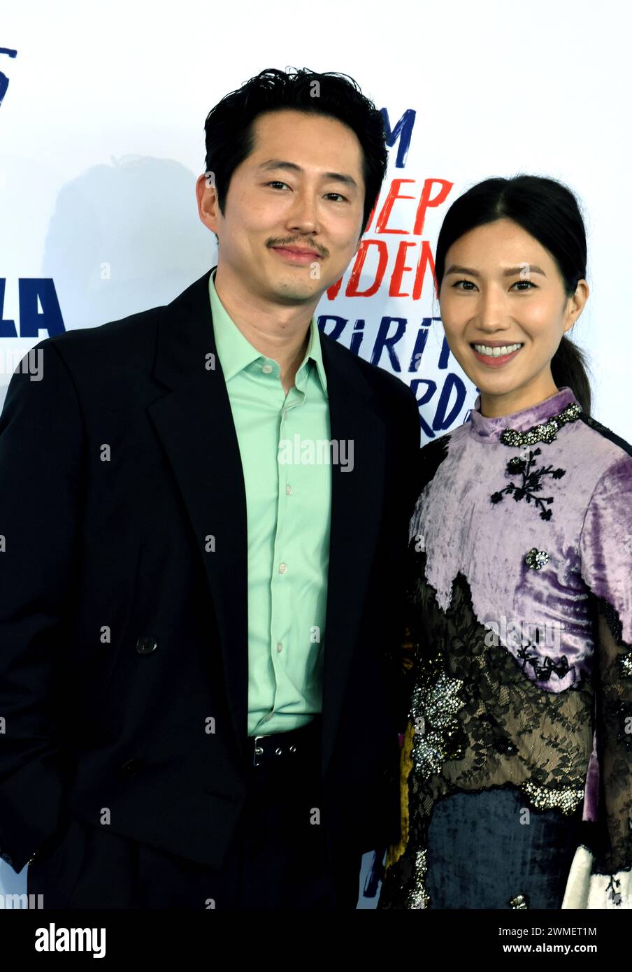 Santa Monica, California, USA 25th February 2024 Actor Steven Yeun and ...