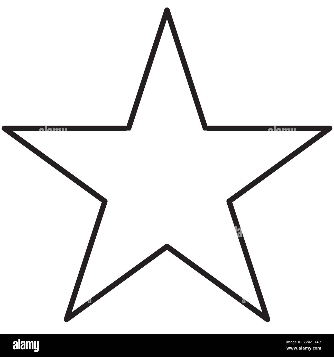 Star icon. Star outline sign. Favourite Star symbol. flat style Stock ...