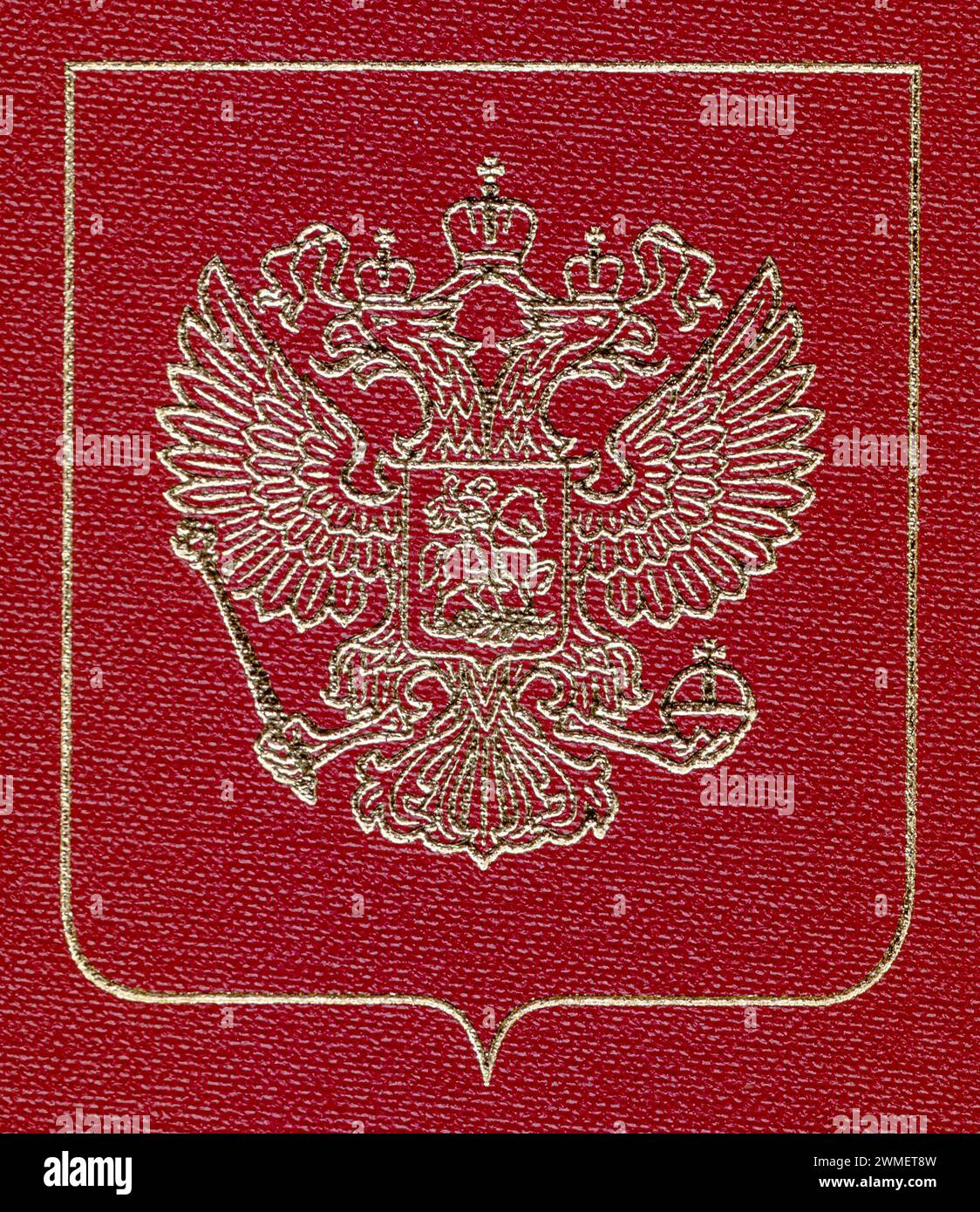 Coat of arms of the Russian Federation with a double-headed eagle on ...