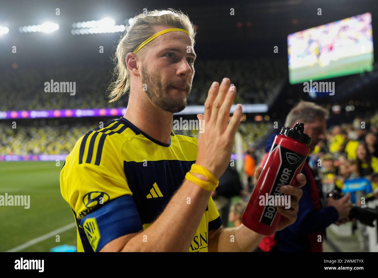 Nashville SC defender Walker Zimmerman walks off the field after an MLS ...
