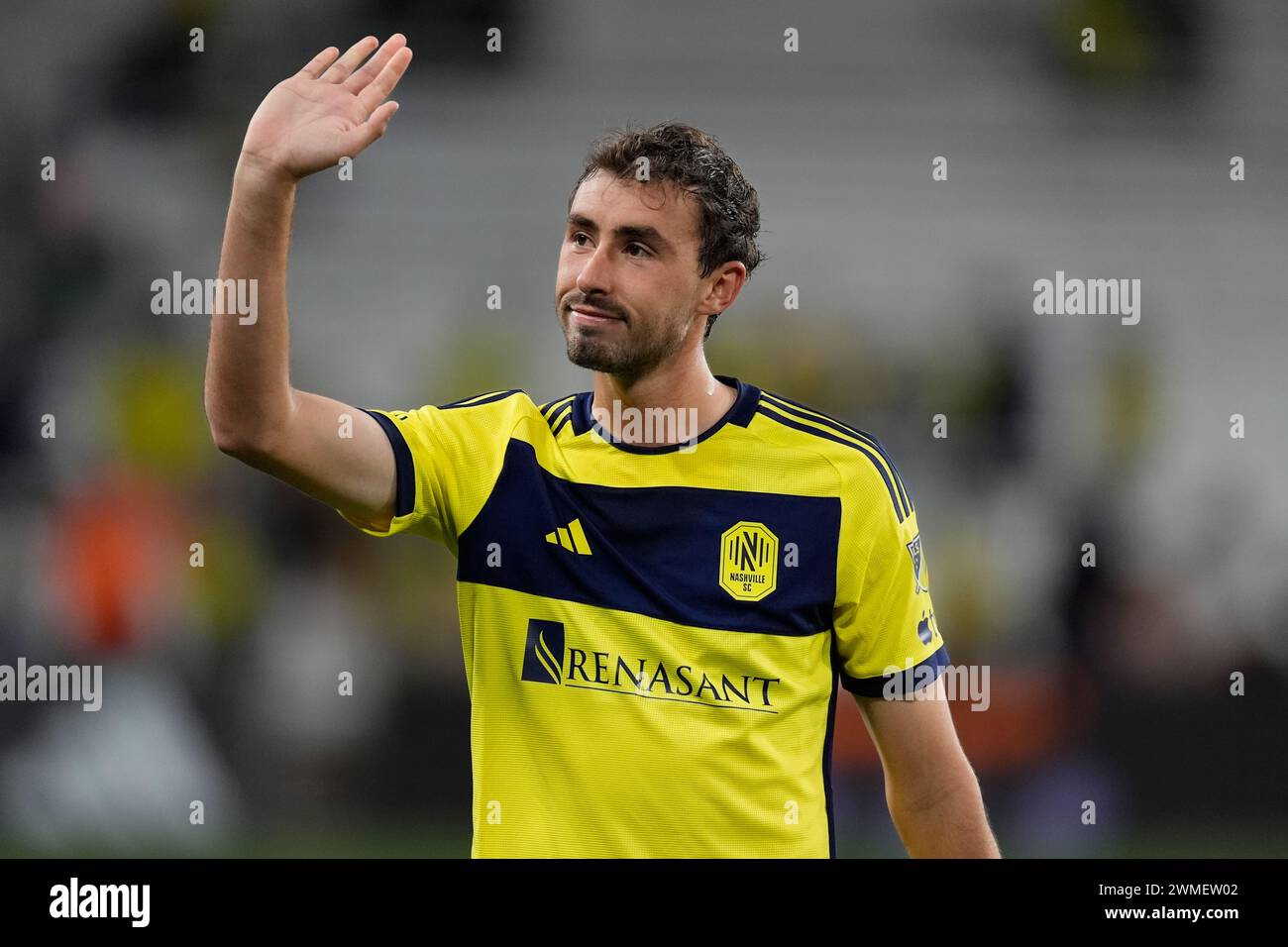 Nashville SC defender Jack Maher walks off the field after an MLS ...