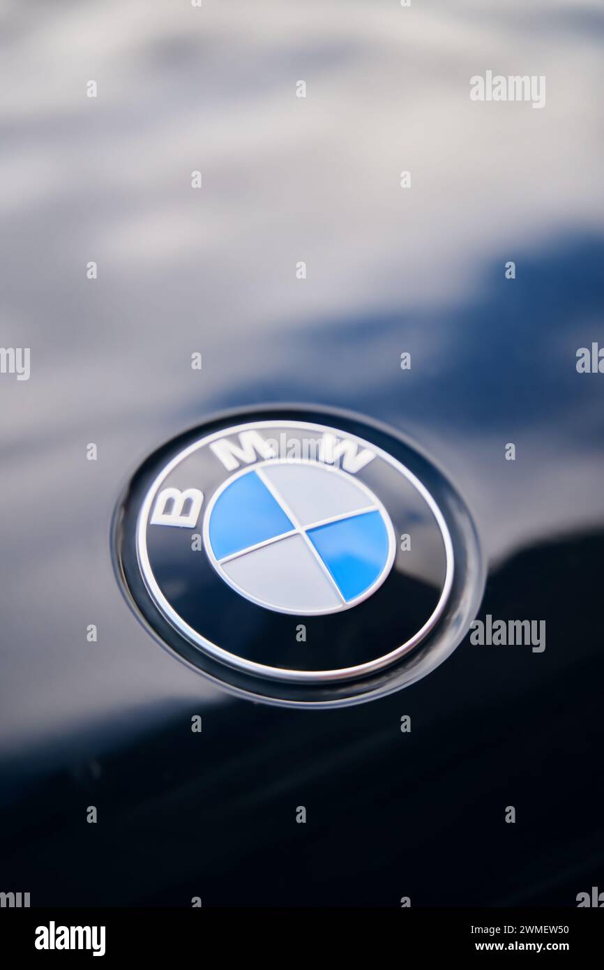 Vertical close-up perspective of the BMW Stock Photo - Alamy