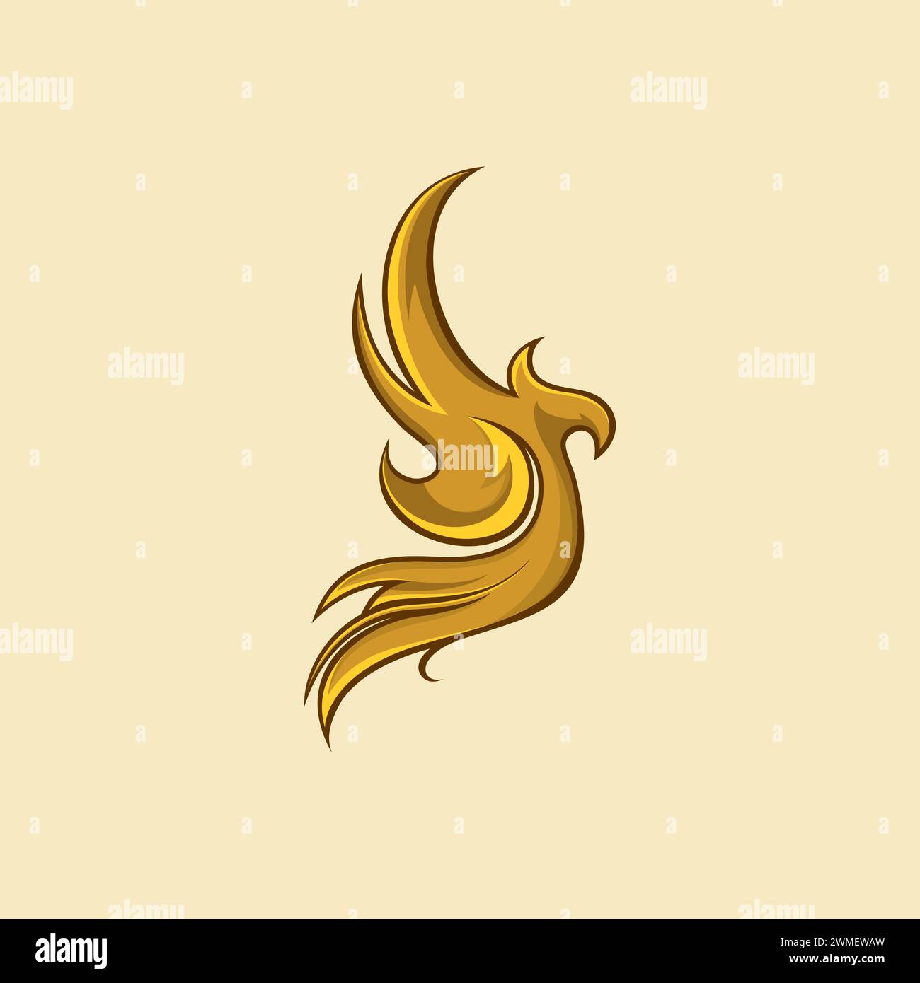 Phoenix Gold Logo. Eagle Logo Design Stock Vector Image & Art - Alamy