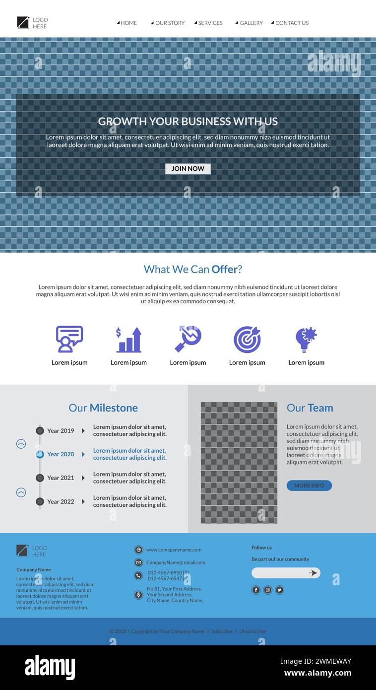 Email Business Newsletter Design Template Stock Vector Image & Art - Alamy