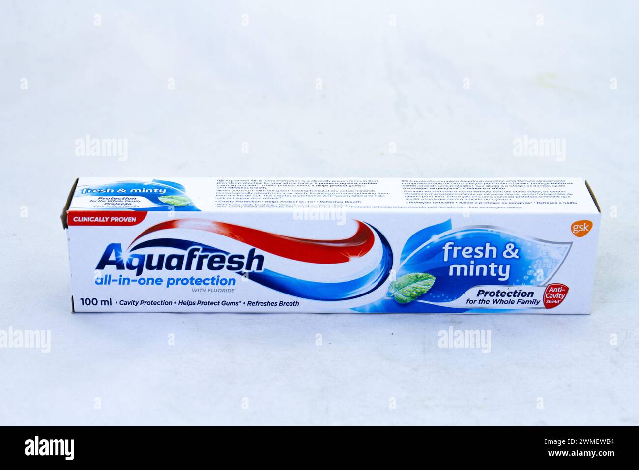 Johannesburg, South Africa - Aquafresh fresh and minty toothpaste ...
