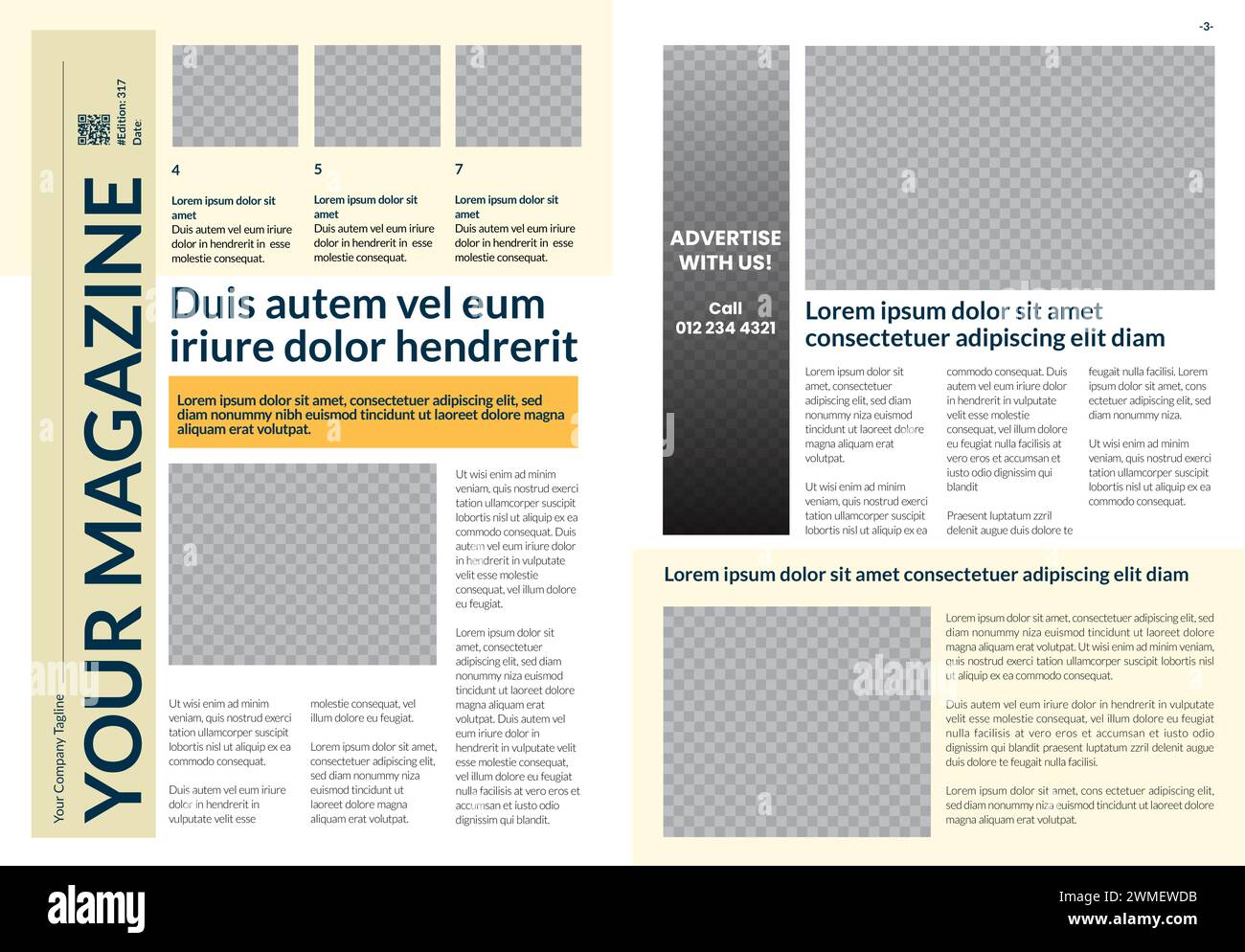 Minimal Magazine Design Template Stock Vector Image & Art - Alamy