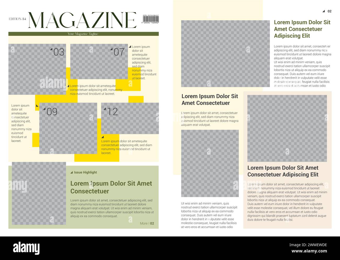 Minimalist Magazine Template Stock Vector Image & Art - Alamy