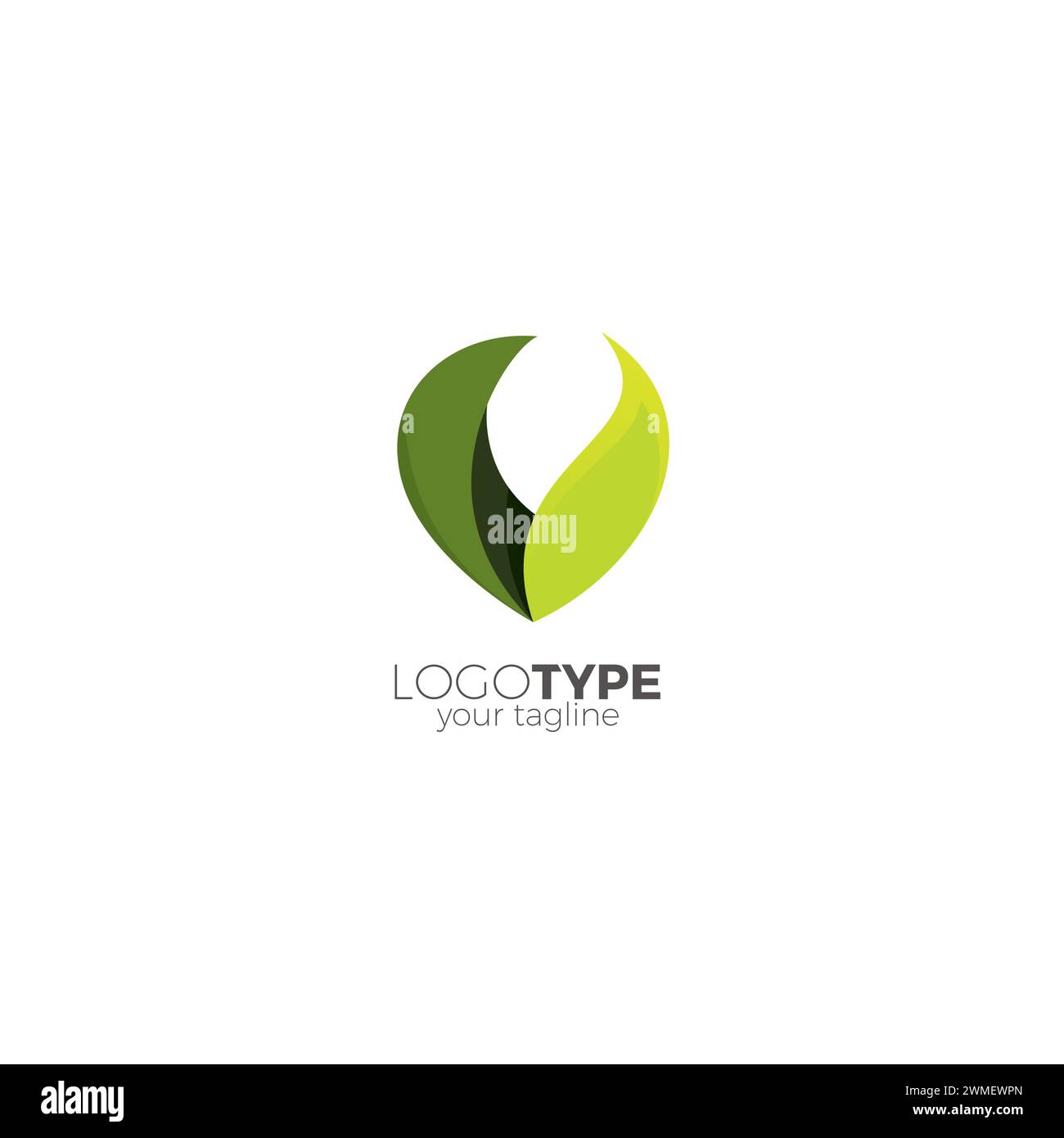 V Leaf logo vector illustration Stock Vector Image & Art - Alamy