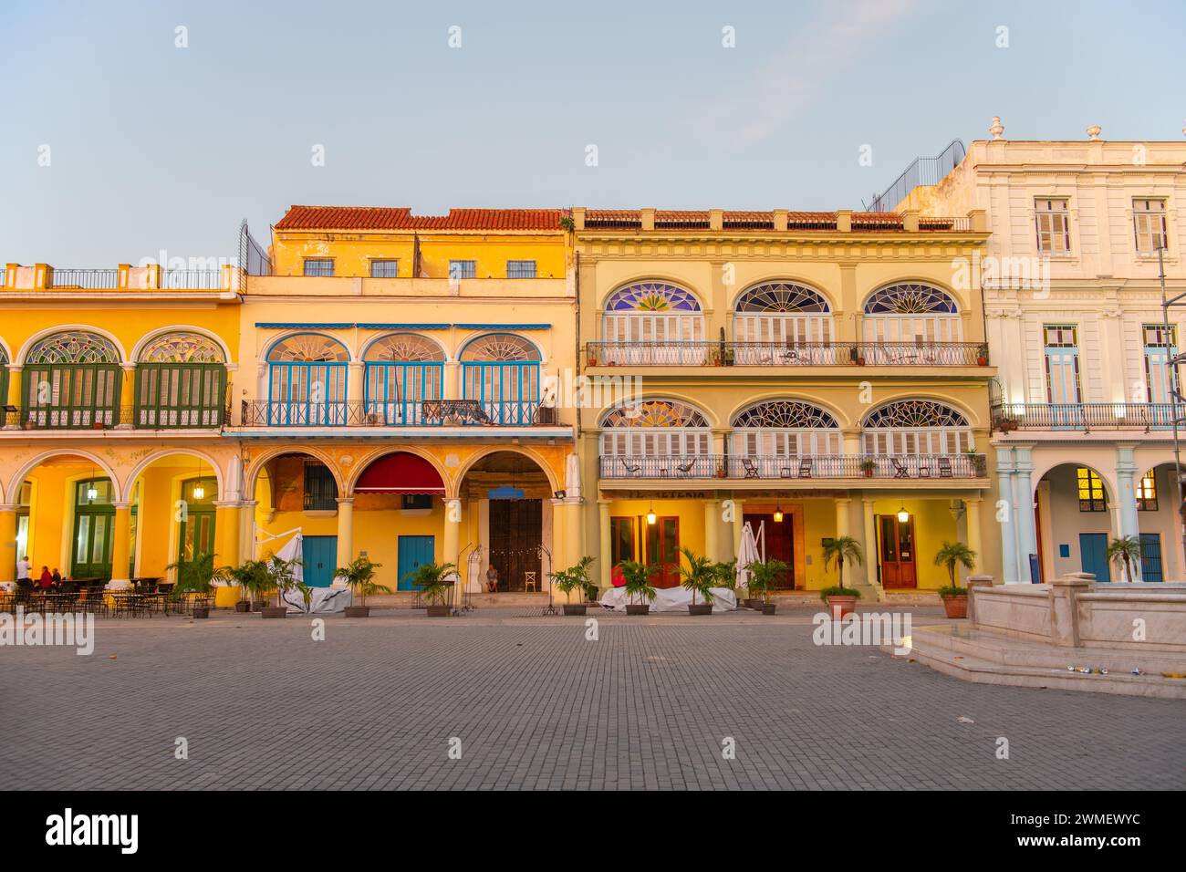 Historic buildings on Old Town Square (Plaza Vieja) in the morning in ...