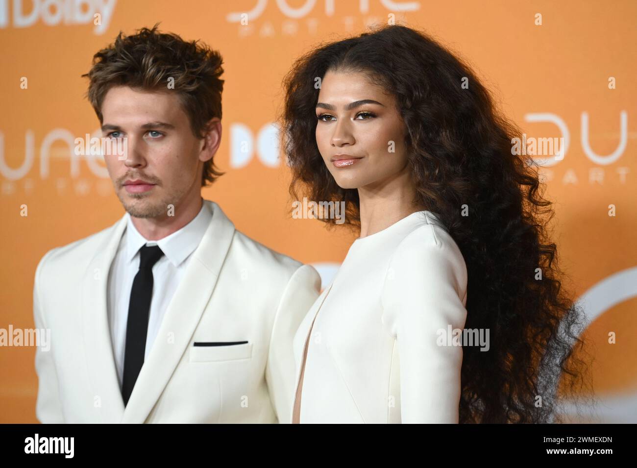 New York, USA. 25th Feb, 2024. (L-R) Austin Butler and Zendaya attend ...