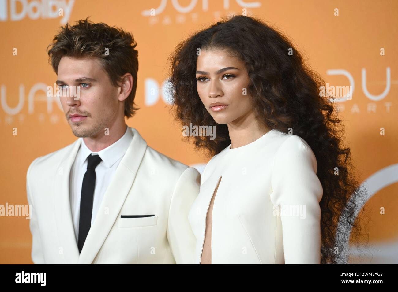 New York, USA. 25th Feb, 2024. (L-R) Austin Butler and Zendaya attend ...