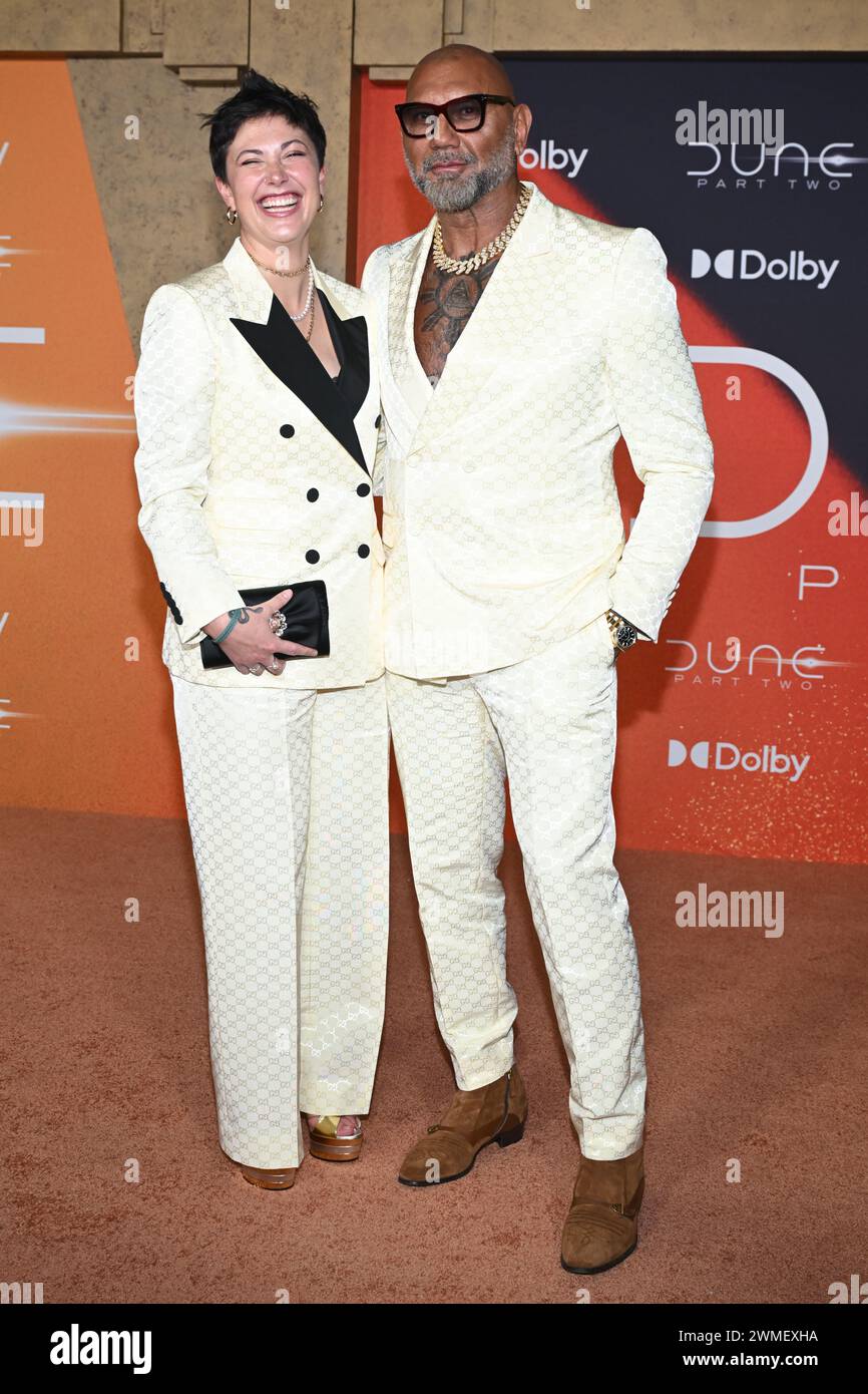 Dave Bautista (R) and Angie Bautista Stock Photo - Alamy