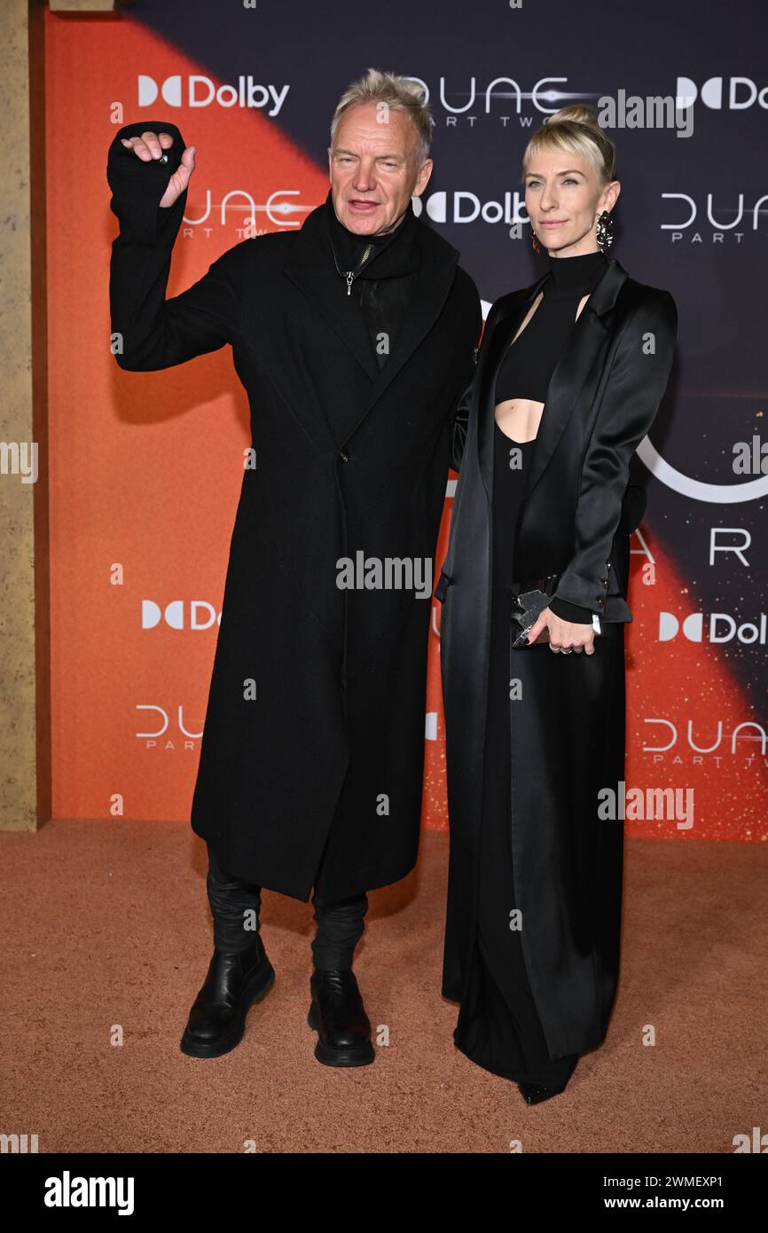 Sting, and Mickey Sumner Stock Photo - Alamy