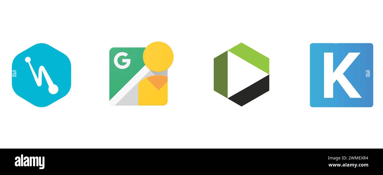 GOOGLE STREET VIEW, HASHNODE, LEANKIT, KEYSTONEJS. vector illustration ...