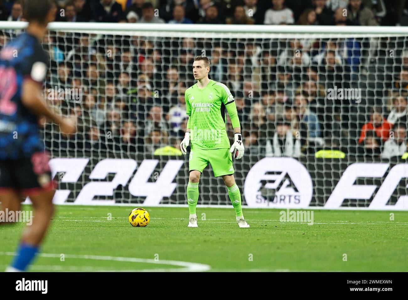 Madrid, Spain. 25th Feb, 2024. Andriy Lunin (Real) Football/Soccer ...
