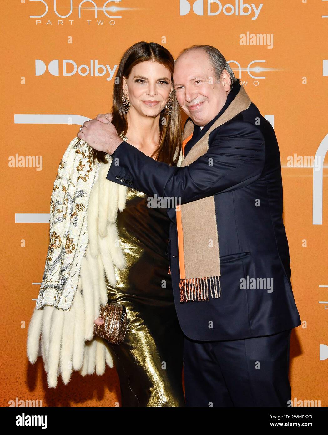 Hans Zimmer, right, and Dina De Luca Chartouni attend the premiere of ...