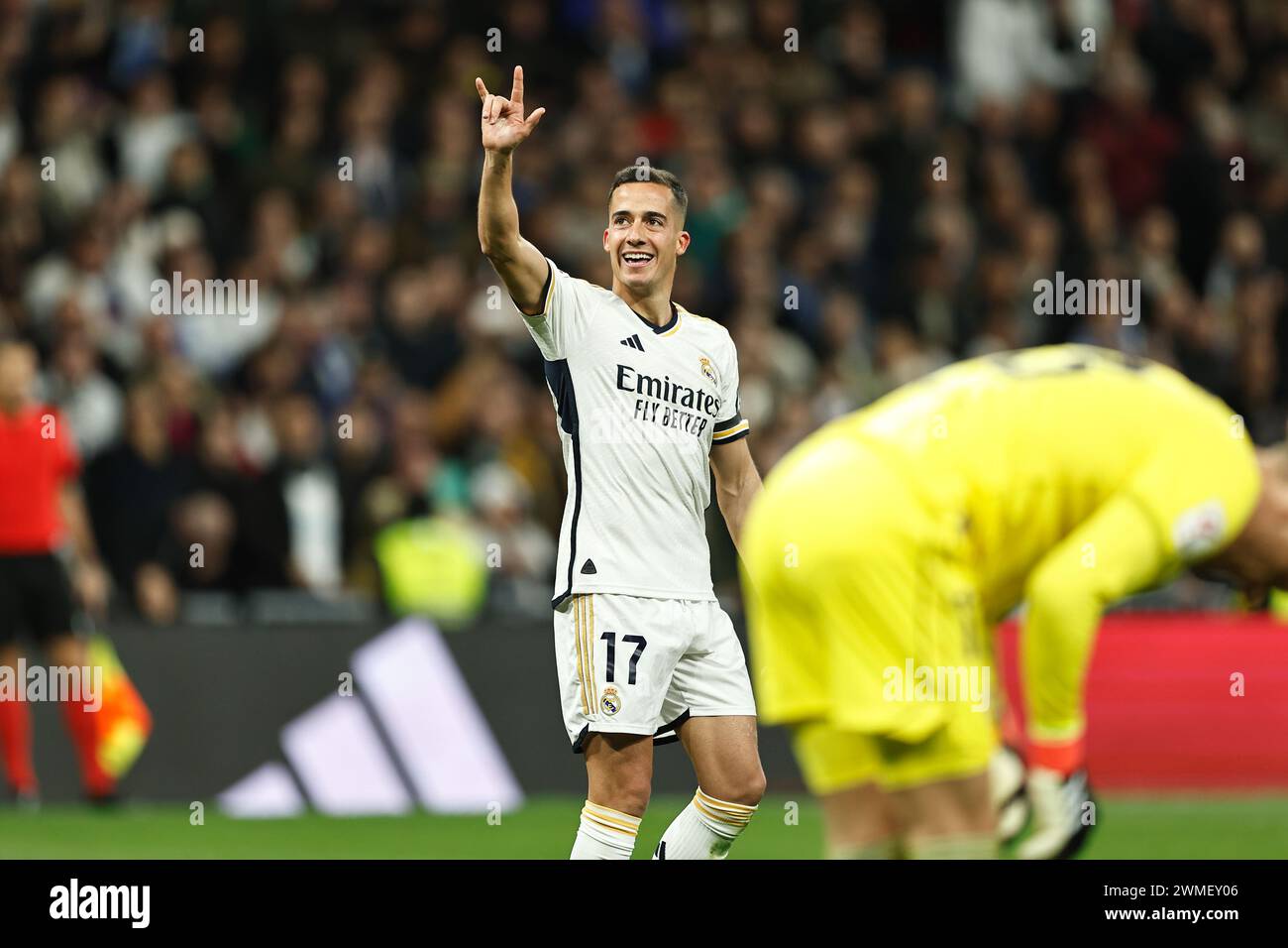 Madrid, Spain. 25th Feb, 2024. Lucas Vazquez (Real) Football/Soccer ...