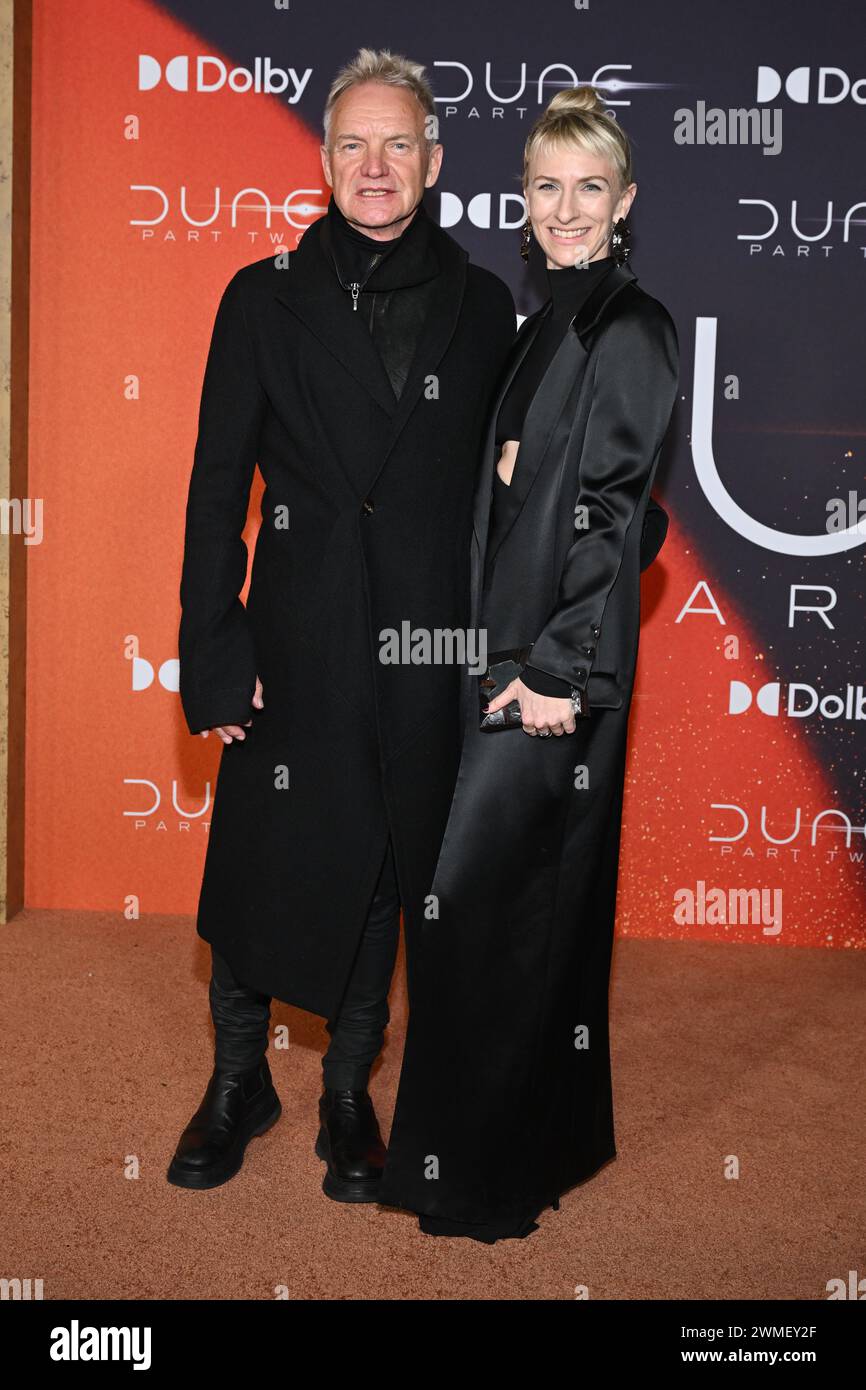 Sting, and Mickey Sumner Stock Photo - Alamy