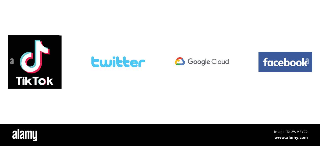 Twitter logo facebook hi-res stock photography and images - Alamy