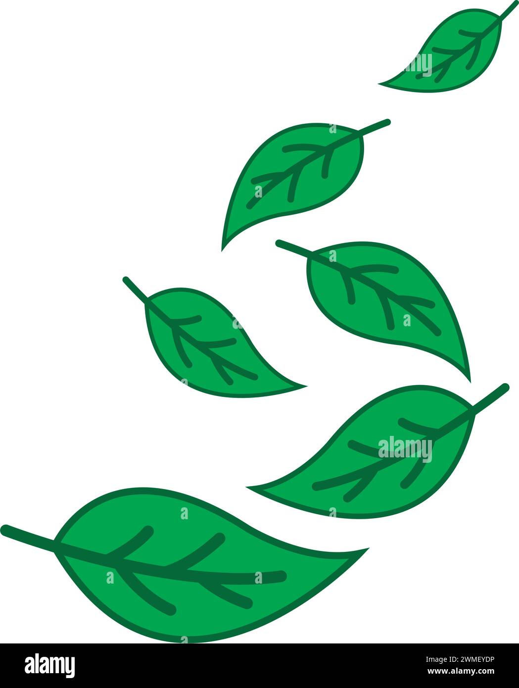 falling leaves icon vector element concept design template web Stock ...
