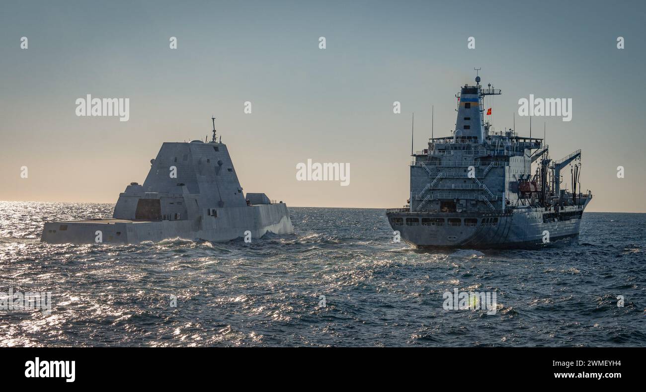 PACIFIC OCEAN (February 10, 2024) — The crew of the guided-missile ...