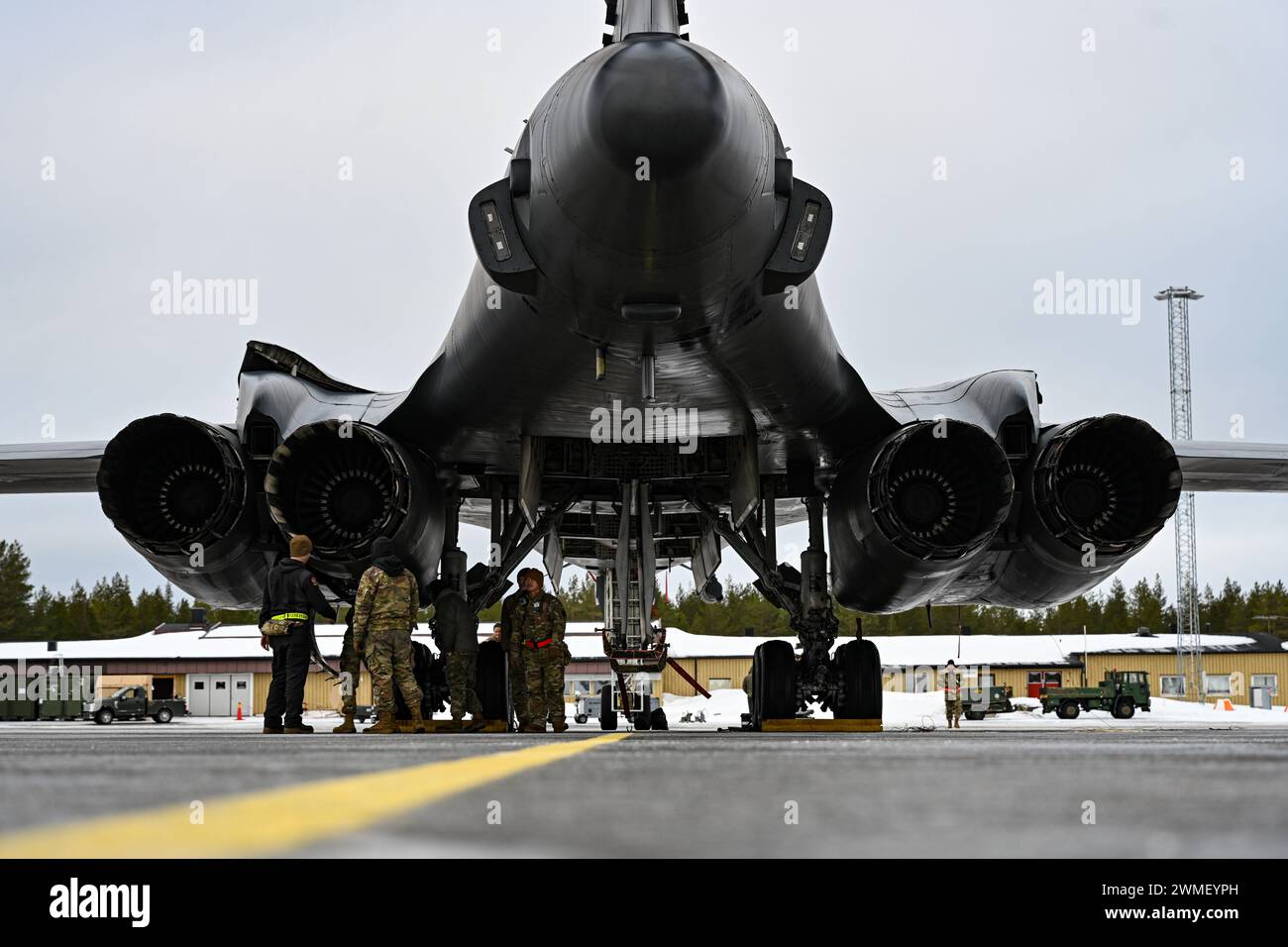 U.S. Air Force Airmen assigned to the 28th Bomb Wing, Ellsworth Air ...