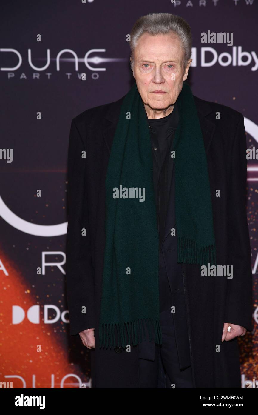 New York, USA. 25th Feb, 2024. Christopher Walken attends the New York ...