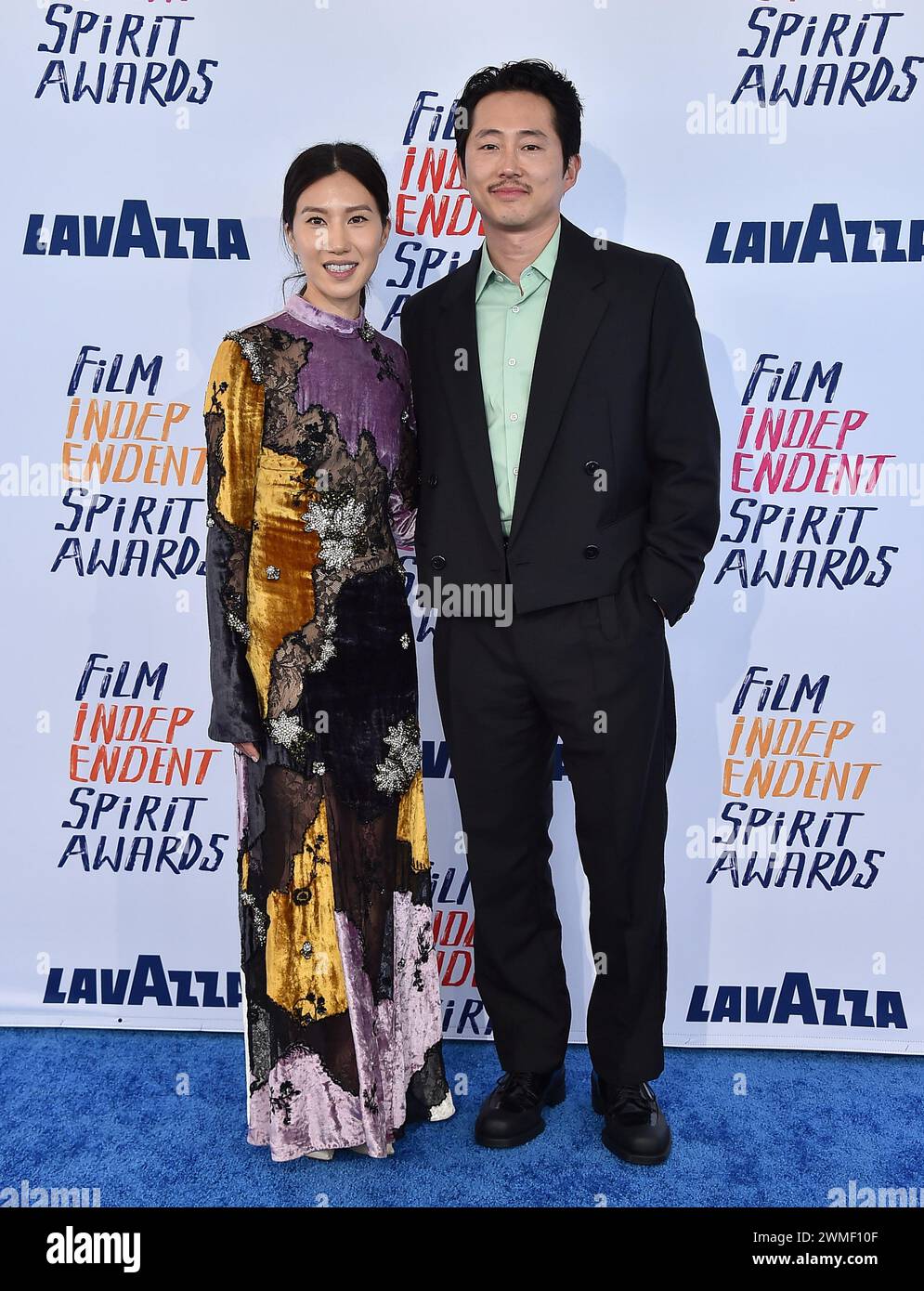 Santa Monica, USA. 25th Feb, 2024. Joana Pak and Steven Yeun arriving ...