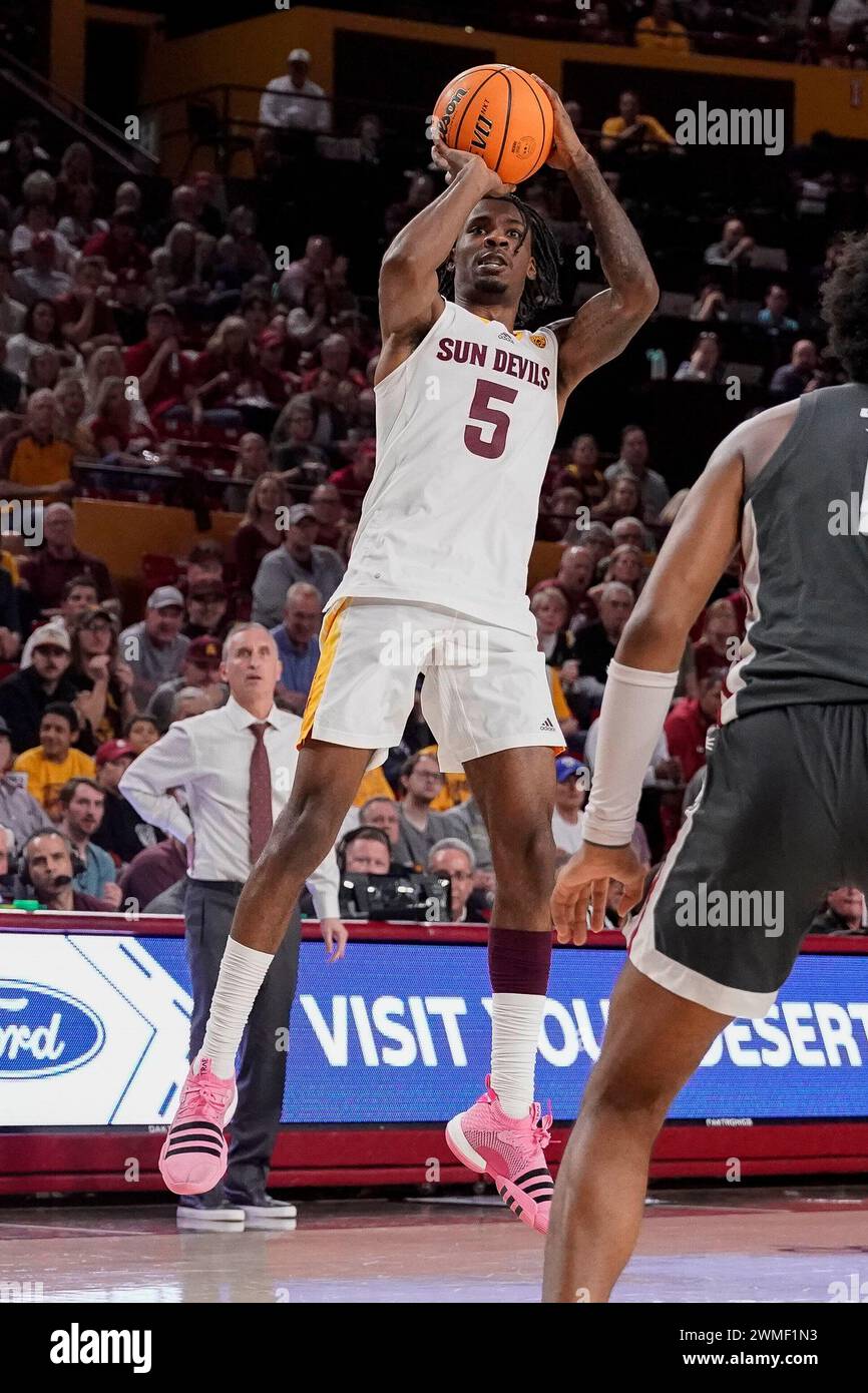 Arizona State guard Jamiya Neal (5) during of an NCAA college ...