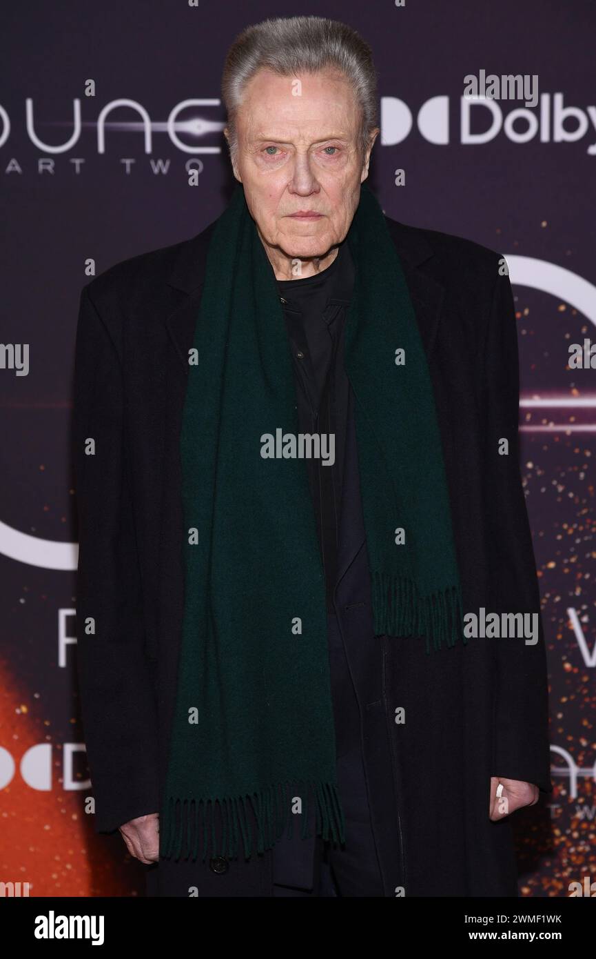New York, USA. 25th Feb, 2024. Christopher Walken attends the New York ...