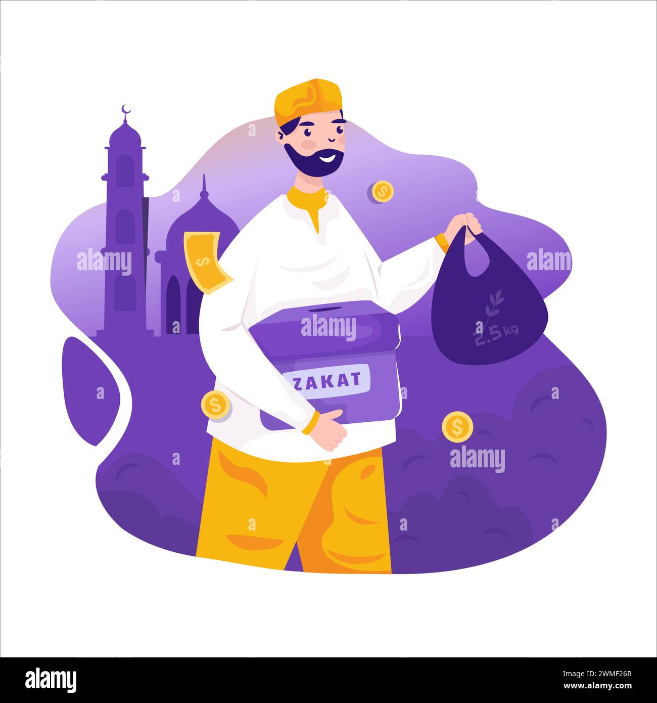 Islamic ramadan zakat illustration Stock Vector Image & Art - Alamy