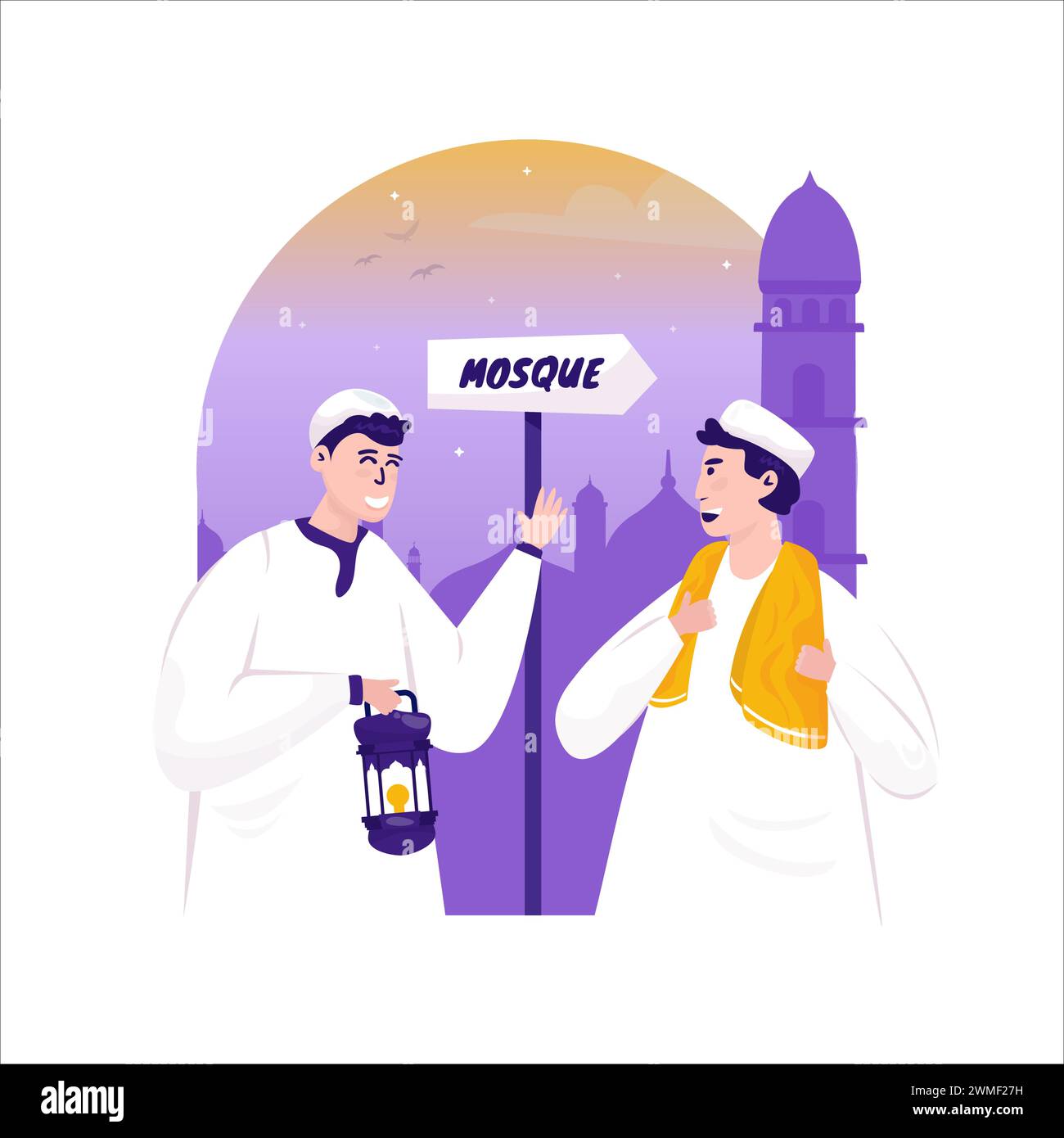 Mosque cartoon hi-res stock photography and images - Alamy