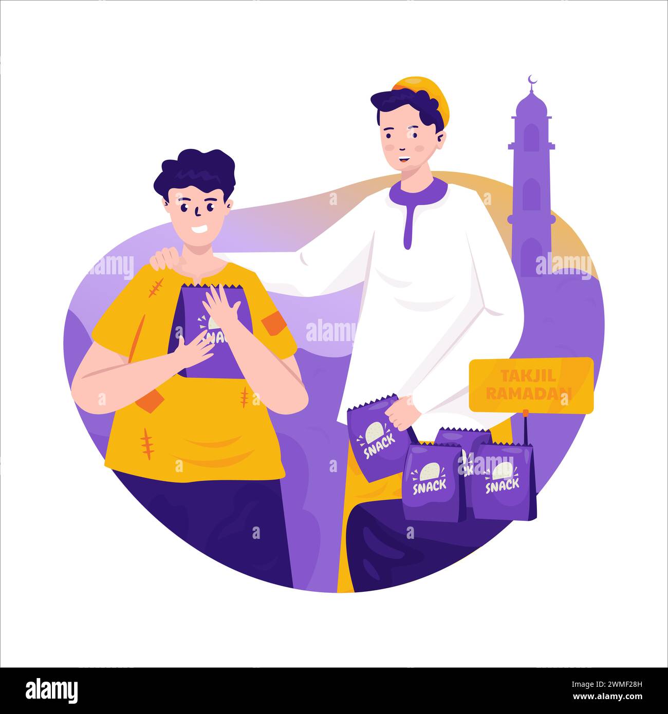 Fast iftar sharing Stock Vector Images - Alamy